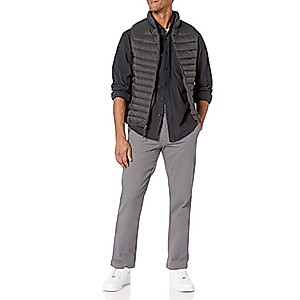 Amazon Essentials Men's Straight-Fit Casual Stretch Chino Pant, Dark Grey, 35W x 32L