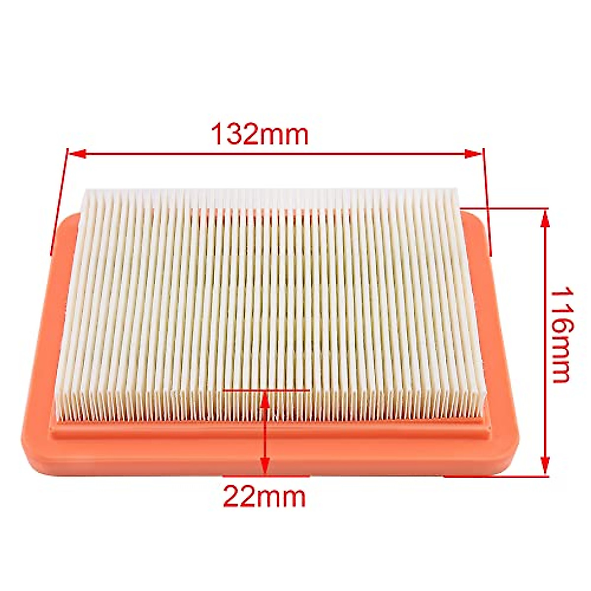 Powtol 17211-Z8B-901 Air Filter for Honda Harmony II HRR216 HRX217 HRR216VKA HRR216PKA HRR2169PKA HRR2169VKA HRR216K9PKAA HRR216K9VKAA Walk-Behind Mower with 17231-Z0L-050 Air Filter Cover