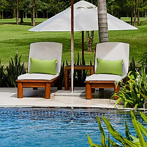 JMGBird Outdoor Lumbar Pillows Waterproof Set of 2 Outdoor Pillows with Insert Included 12×20 Inch Outdoor Pillow for Patio Furniture