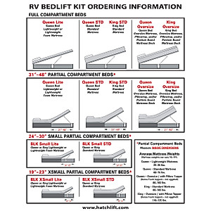 Hatchlift Products Bedlift XSmall Lite - Compartments 19" - 23" with Lite Weight Mattress
