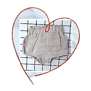 LOOLY Unisex Baby Girls Boys 3 Pack Cotton Linen Blend Bloomer Shorts (66 (3-6Month), Pink, Color, White)