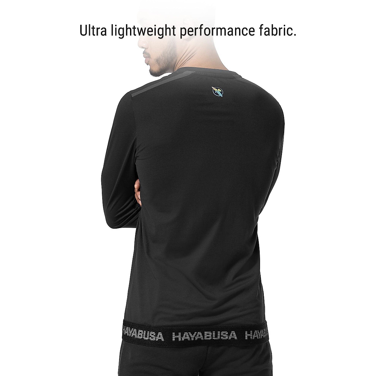 Hayabusa Men's Long Sleeve Training Shirt - Black, Medium