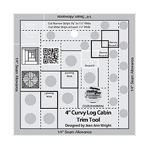 Creative Grids 4in Curvy Log Cabin Trim Tool - CGRJAW6MINI