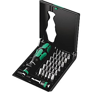 Wera - 5057111001 Kraftform 71 Kraftform Kompakt Security 32 Piece set, Hexagon 1/4"