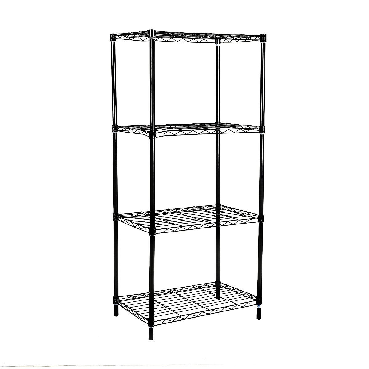 GIA Home Series 4 Tier Wire Shelving Unit Standing Storage Metal Shelves for Kitchen&Bathroom,Set of 1,Black