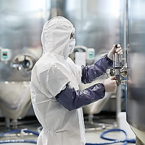 Disposable Coveralls with Hood | White | 5 Pack | Extra Large (XL) | Protective Tyvek Coverall Suit