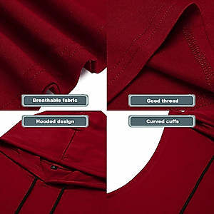 Babioboa Men's Gym Hooded Tank Tops Athletic Cut Off T-Shirt Sleeveless Training Hoodies Workout Dry(Wine Red X-Large)