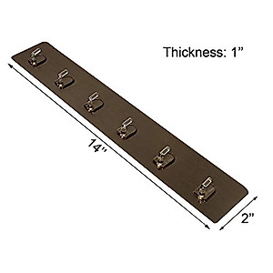 Royal Brands 6 Hook Self Adhesive Wall Mounted Rack - Waterproof Sturdy Backing - Place Anywhere in Your Home Or Garage