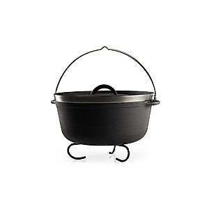 GSI Outdoors Guidecast 7qt Dutch Oven | Cast Iron Dutch Oven for Camping, Cabin and Home Kitchen