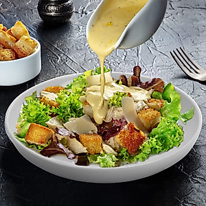 Fasmov Melamine Pasta Bowls, 6 Pack 8 inches 20 Oz Large Salad Serving Bowls, Shallow Salad Bowls, Plastic Dinner Deep Plates, Dishwasher Safe, White