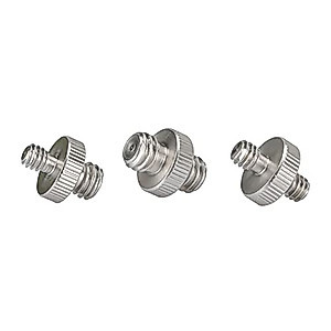 CAMVATE 1/4" Male to 1/4" Male & 1/4" Male to 3/8" Male & 3/8" Male to 3/8" Male Thread Screw Adapter for Camera Tripod - 1230