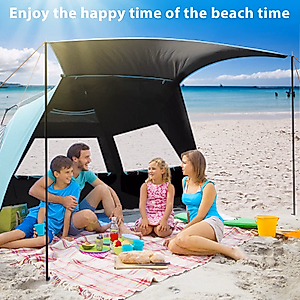 SEBOR Beach Tent, Deluxe XL Pop-up Canopy Cabana Beach Shade Tent for 4-6 Person, UPF 50+ with Dark Shelter Technology, Easy Set Up and Portable Beach Tent Sun Shelter (Mint Green)
