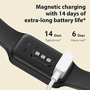 Xiaomi Redmi Band 2 Activity Fitness Tracker with 1.47" TFT Display, 14-Day Battery Life, Blood Oxygen, Heart Rate, Sleep & Stress Monitoring, 5 ATM Water Resistant, Fitness Watch for Men Women, Black