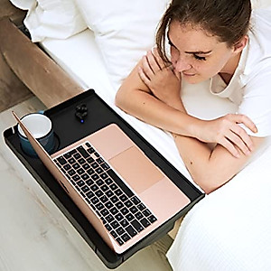 STURDYSHELF Large Bedside Shelf for Bed with Adjustable Tablet Phone Holders & Cupholder, Bed Shelf for College Dorm, Bunk Bed, Loft Bed, Floating Nightstand, Bed Table, Bedside Tray, Caddy