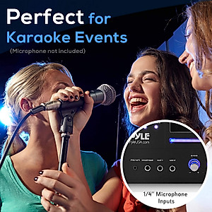 PYLE 4 Channel Amplifier Receiver - 1000 Watt Rack Mount Bluetooth Home Theater-Stereo Surround Sound Preamp Receiver W/Audio/Video System, CD/DVD Player, AM/FM Radio, MP3/USB Reader - PD1000BT