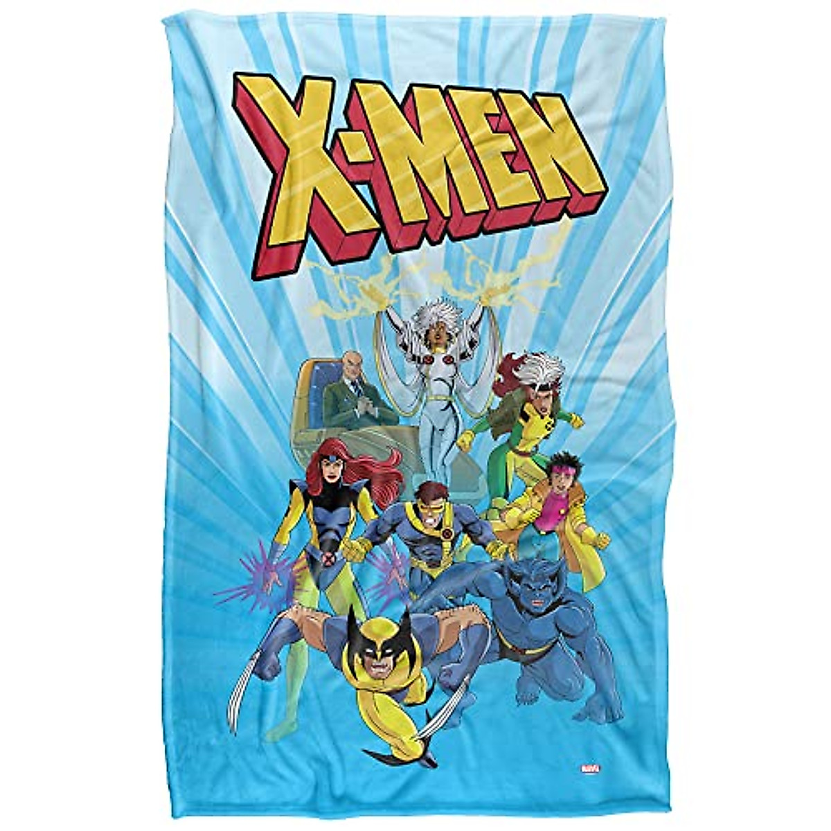 Marvel Blanket, 36"x58" X-Men Character Group Logo Silky Touch Super Soft Throw Blanket