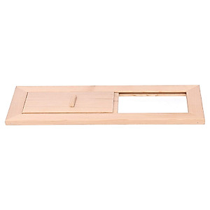 Fdit Sauna Air Vent Wooden Adjustable Sauna Room Equipment Ventilation Panel Blinds Grille Sauna Air Vent for Steam Room