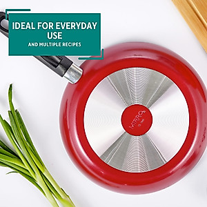 Mirro A79602 Get A Grip Aluminum Nonstick Fry Pan Cookware, 8-Inch, Red -