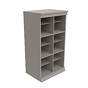 ClosetMaid 4597 Modular Storage Stackable 12-Shelf Unit with Dividers, Taupe