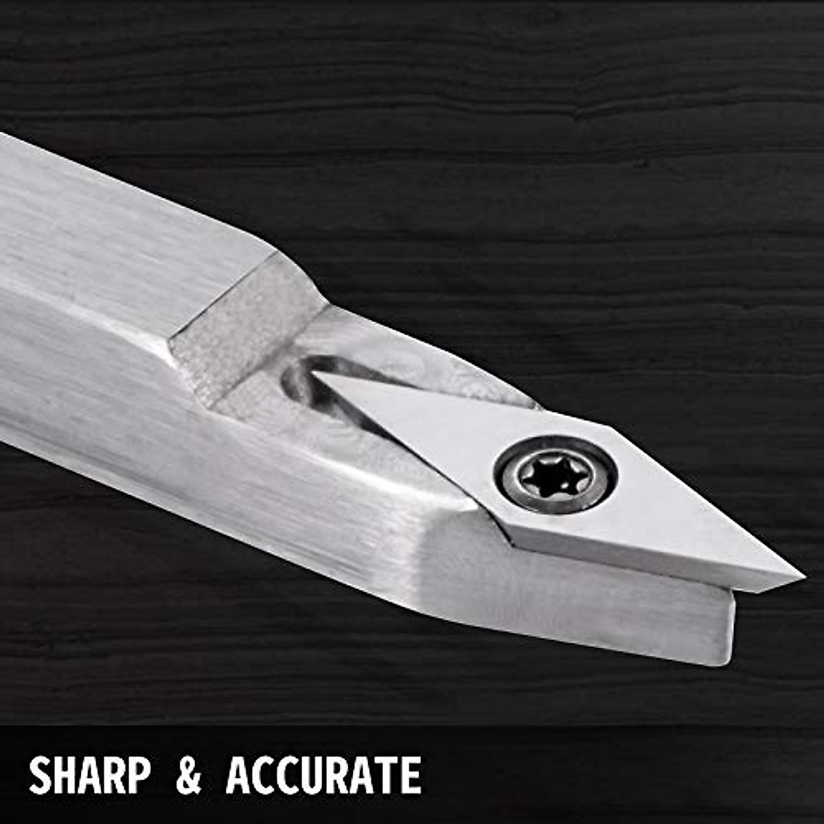 VEVOR Wood Turning Tools for Lathe 4 PCS Set, Carbide Lathe Tools with Diamond Shape, Round, Square Cutters, Turning Lathe Chisels with Comfortable Grip Handles Lathe Tools for Craft DIY Hobbyists