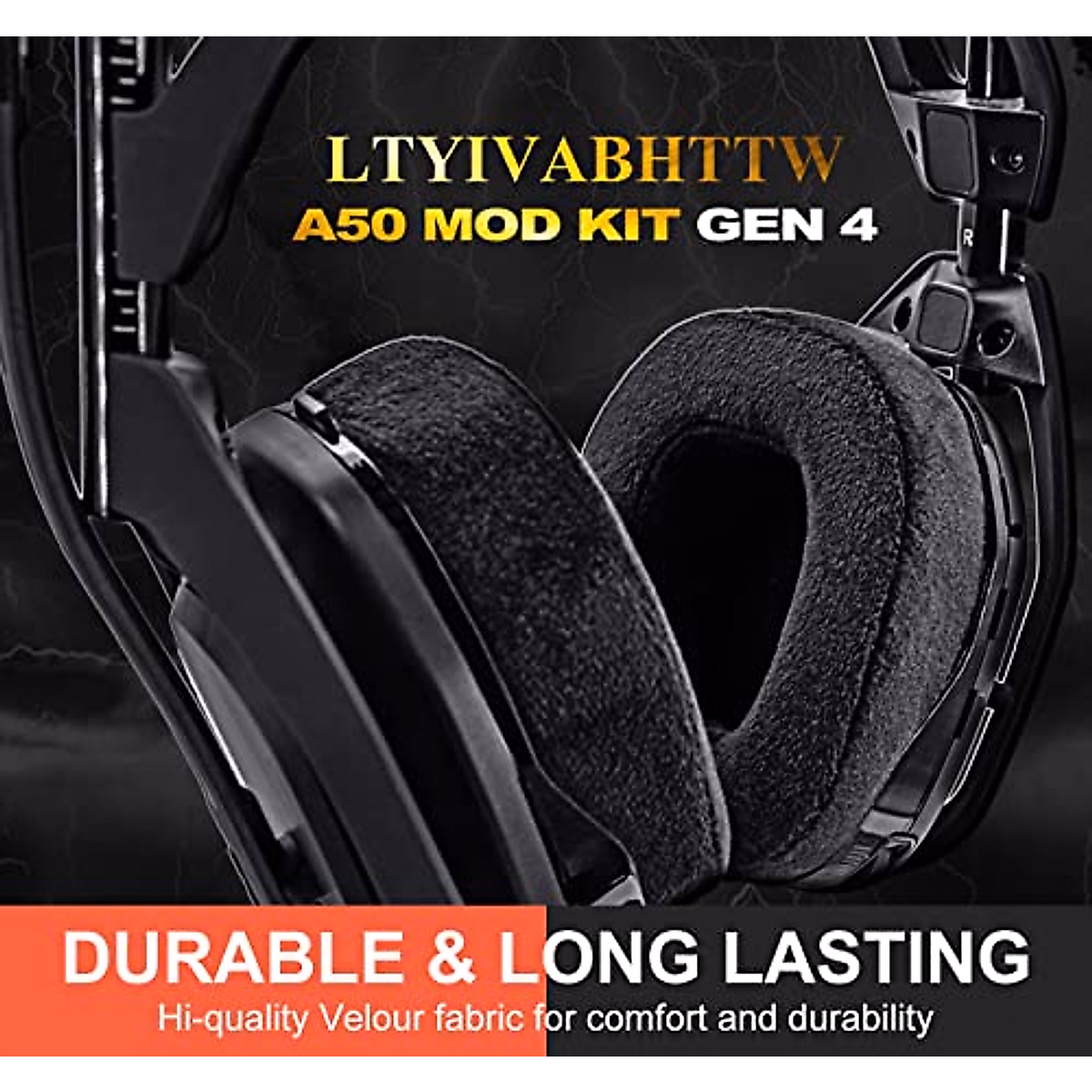 A50 Mod Kit Gen 4 - Ear Cushion Compatible with Astro Gaming A50 Wireless Headset Velvet - Headband/Microphone Foam/Ear Pads I Not Work with GEN 3