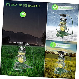 LABRIMP Creative Light Garden D Welcome Walkway Outdoor Art Pathway Frog Solar Patio Lawn Statue Musician Home Stake Powered Sign for Dark Figurine Ornament Green Sculpture Frogs Lights