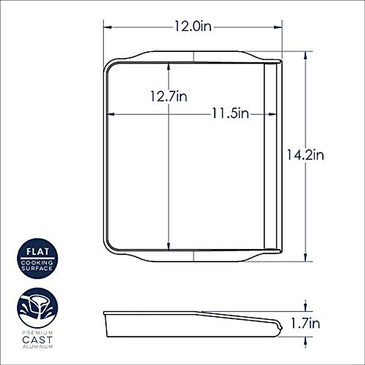 Nordic Ware Stovetop Backsplash Griddle, Black, Nonstick