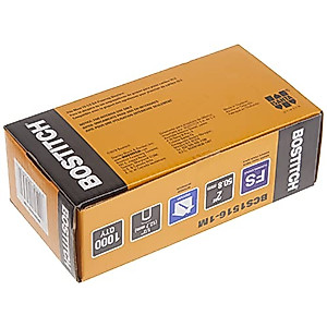 BOSTITCH Flooring Staples, Hardwood, 15-1/2 GA, 2-Inch, 1000-Piece (BCS1516-1M)