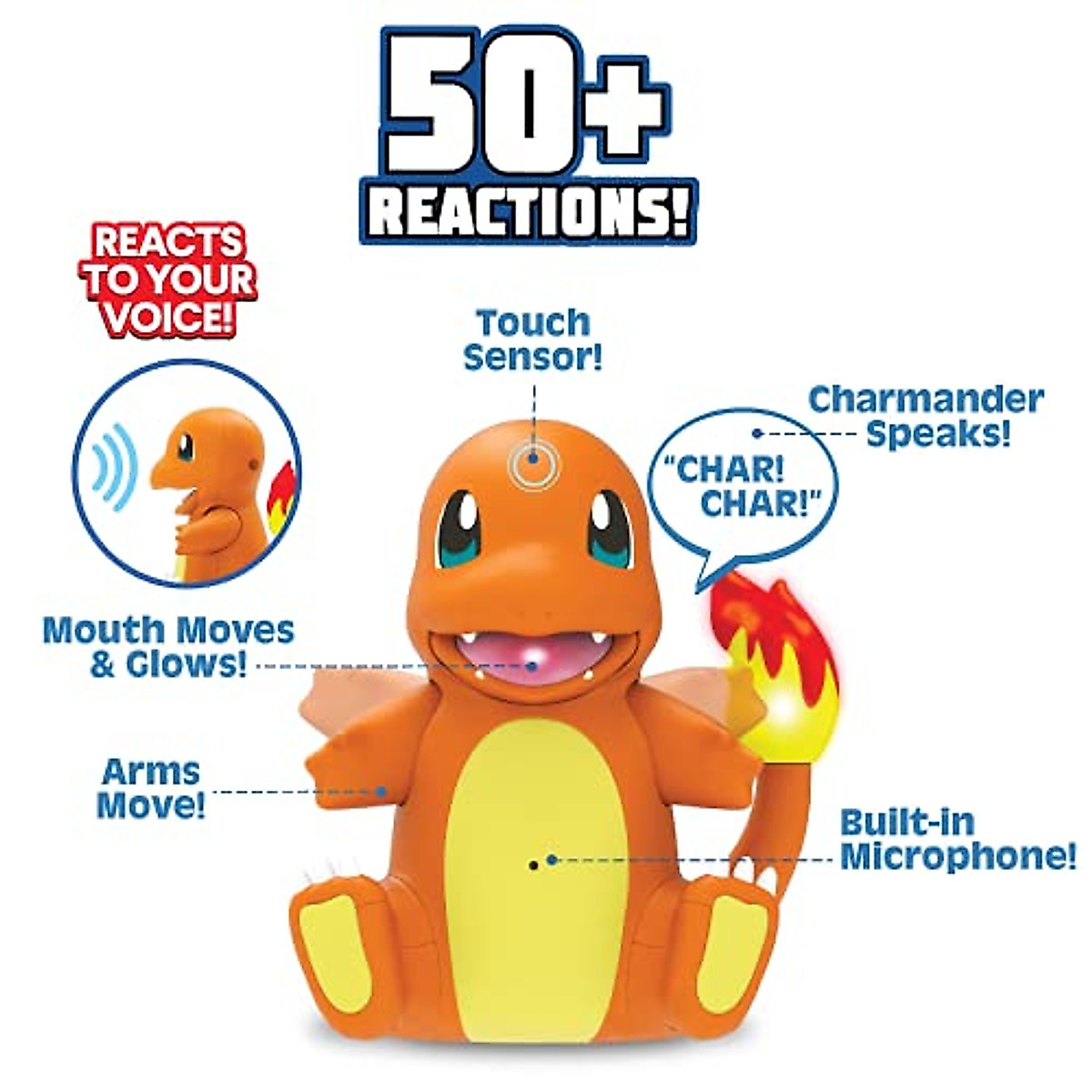 Pokemon Electronic & Interactive My Partner Charmander- Reacts to Touch & Sound, Over 50 Different Interactions with Movement and Sound - Dances, Moves & Speaks - Gotta Catch "˜Em All