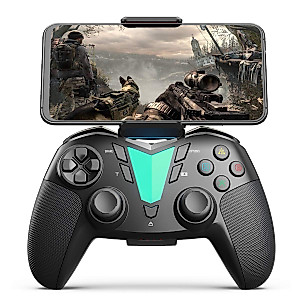 IFYOO Mobile Game Controller Compatible with iPhone iPad(Ver.13 or Later, Only for MFi Games) / Android Smart Phone(Just for Ver.10) / PS4, ONE Pro Wireless Gaming Gamepad Joystick - Black