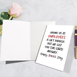 Supoeguk Happy Boss's Day Card for Boss, Funny Boss's Day Card from Employees, Boss Appreciation Card On Boss's Day