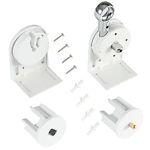 JYXindzkj Cordless Bracket+Pipe Plug, Universal Mount for Roller Blinds, Sunshade & Accessories (White, 1set)