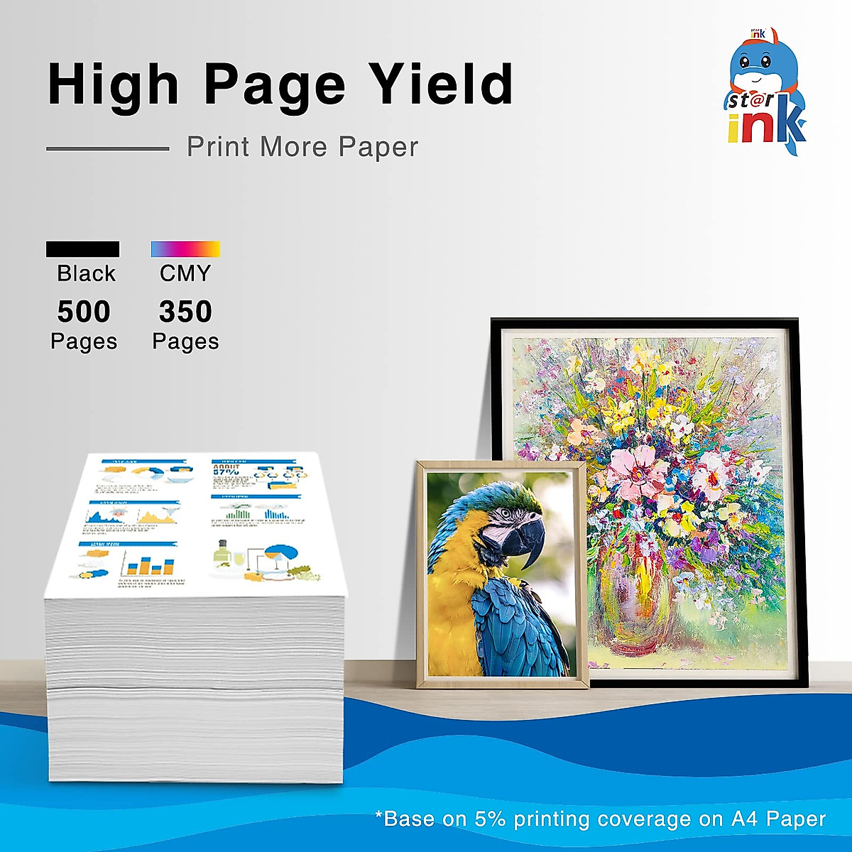 starink 65XL Ink Cartridges Remanufactured Replacement for HP Ink 65 Black/Color for Envy 5000 5055 5052 5014 DeskJet 3700 3772 3755 3752 2600 2622 2652 Printer, 2 Packs