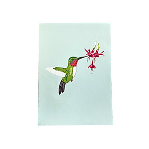 Hummingbird Pop Up Card, Birthday Card, Mother's Day Card, Summer Card, Thinking of You, Bird Lovers