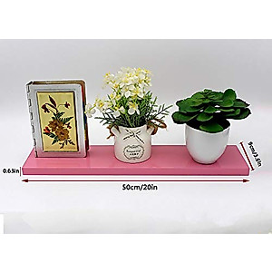 WANLIAN Wall Shelf Wall Mount Living Room Creative Shelf Wall Mount Wall Shelf Bookshelf Decoration Shelf 20in×3.6in (Pink)