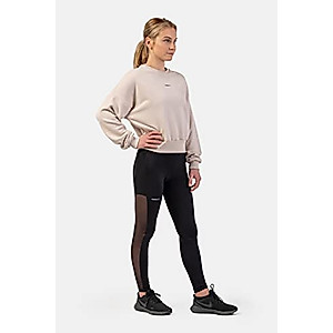 NEBBIA Black Mesh Design Leggings Breathe 401
