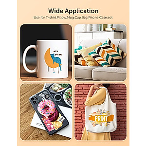 Hiipoo Sublimation Ink Refilled Bottles Work with WF7710 ET2760 ET2720 ET2803 ET2800 ET15000 C88 C88+ Inkjet Printer Heat Press Transfer on Mugs Plates T-Shirts Pillows Phone Case