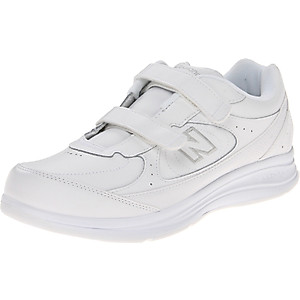 New Balance Women's 577 V1 Hook and Loop Shoe, White, 8 Wide