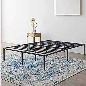 Linenspa 14” Heavy Duty Metal Platform Bed Frame – Queen Bed Frame – No Box Spring Needed – Underbed Storage