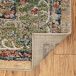 Unique Loom Isabella Collection Area Rug - Rossellini (4' 1" x 6' 1" Rectangle, Green/ Blue)