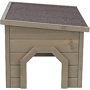 TRIXIE Natura Small Animal House, Rabbit Hideout, Playpen House, Shelter for Rabbits, Bunnies, Guinea Pigs, and Chinchillas, Gray-Green
