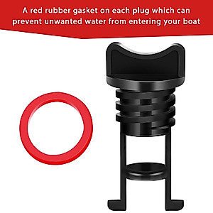 Boao Nylon Kayak Drain Plugs Thread Drain Plugs for Kayak Dinghy Canoe Boat (Red, 12 Pieces)