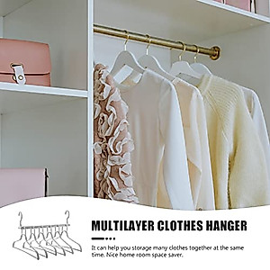 Tofficu Space Saver Hangers Hangers Space Saving Multifunctional Rotatable Plastic Clothes Rack Foldable Clothes Rack for Room Organization Hangers Space Saving