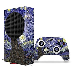WraptorSkinz Skin Wrap compatible with the 2020 XBOX Series S Console and Controller Vincent Van Gogh Starry Night (XBOX NOT INCLUDED)