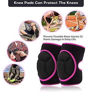 YKTSUJ Women Men Knee Pad Suitable for House Working, Floor and Carpet Cleaning, Gardening Maintain, Construction Work, High Elastic Fabric Men Knee Pads Protect Knee Safety