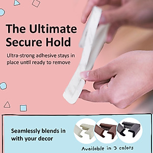 Bébé Earth Baby Proofing Edge and Corner Guard Protector Set for Back to School, 16 Feet Edges & 4 Foam Corners, Furniture and Table Child Baby Proof Bumpers, Pre-Taped Corner Cushions - Coffee Brown