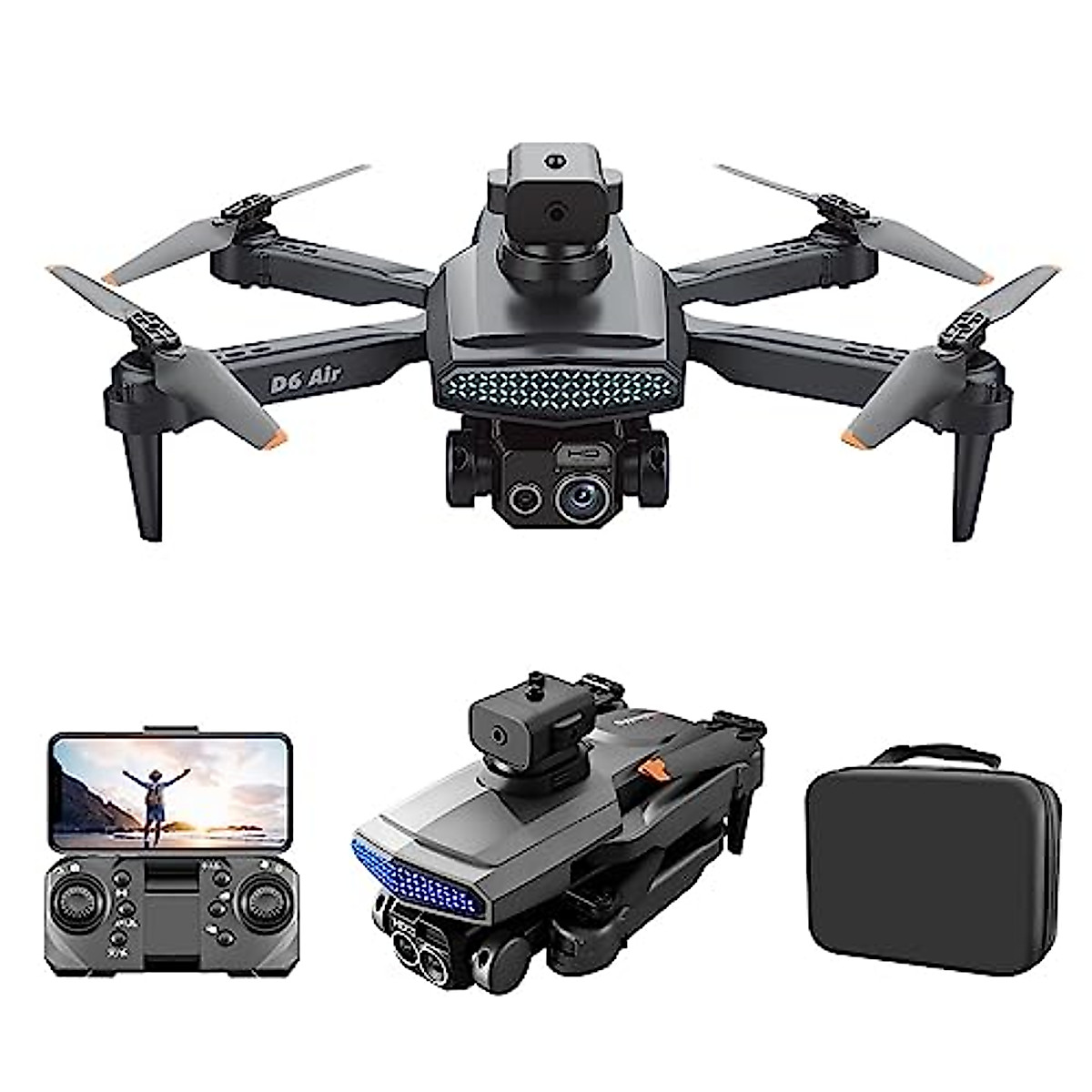 Drone with 4k HD, HD Fpv Camera Remote Control Stable Flight Convenient Control, Ultra Long Lasting with Altitude Hold Headless Mode Start Speed Auto Return Home #1