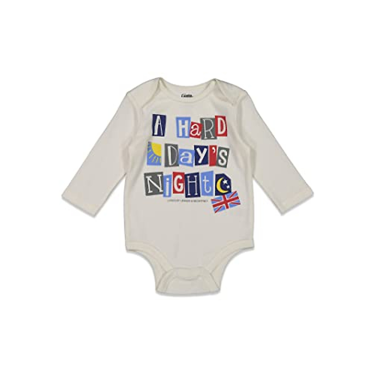 Lyrics by Lennon and McCartney Rock Band Baby Boys 5 Pack Long Sleeve Bodysuits 6-9 Months