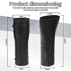 191L13-5 191B21-6 Blower Nozzle Adapter & 197889-6 Flat End Nozzle Attachment Kit for Makita X2 36V Hand held Blower, for XBU02Z XBU03 DUB362 Blower Narrow end profile, increasing air velocity