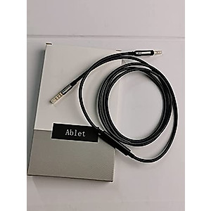 ABLET Audio Replacement Cable with in-Line Mic Remote Volume Control Only Compatible with Audio Technica ATH-M50x, ATH-M40x, ATH-M70x Headphones and Samsung Galaxy Huawei Android